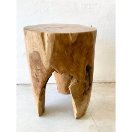 Three Stump Solid TEAK Stool/Side table